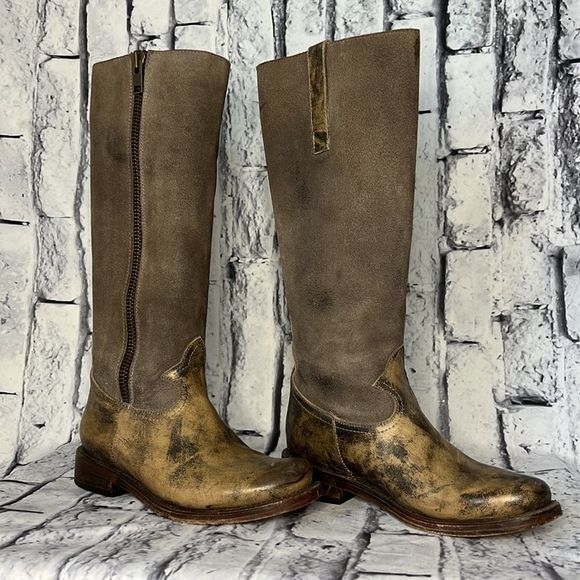 Freebird by Steven | Shoes | Freebirdby Steven Brown Suede And Leather Kneehigh Boots | Poshmark